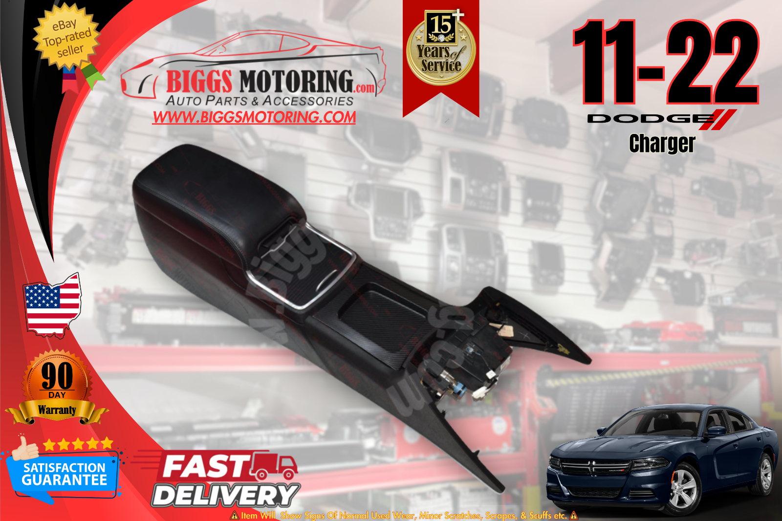 11-2020 Dodge Charger Center Console Without Shifter For Police Cop Ca