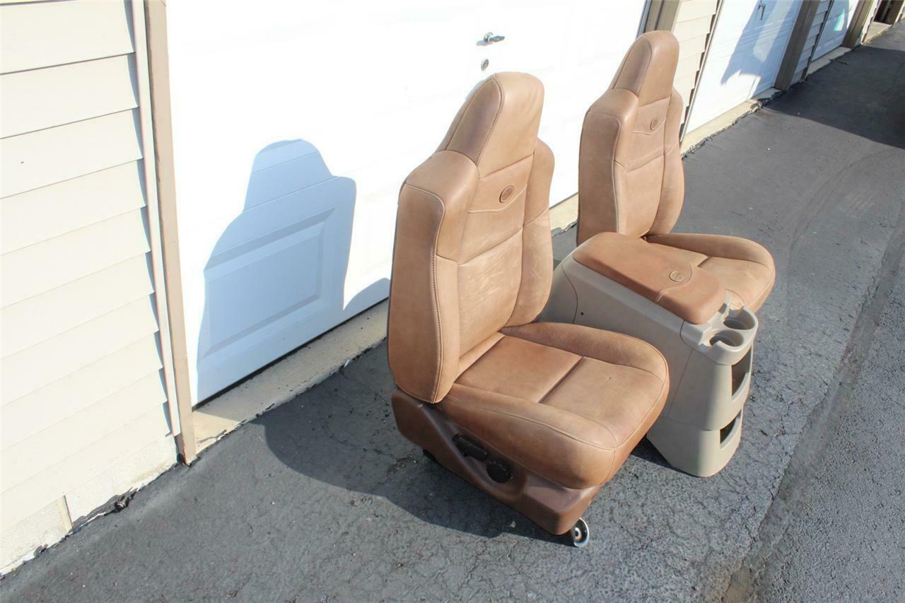 99-2010 FORD F250 F350 KING RANCH LEATHER SEATS BUCKETS NICE CREW CAB