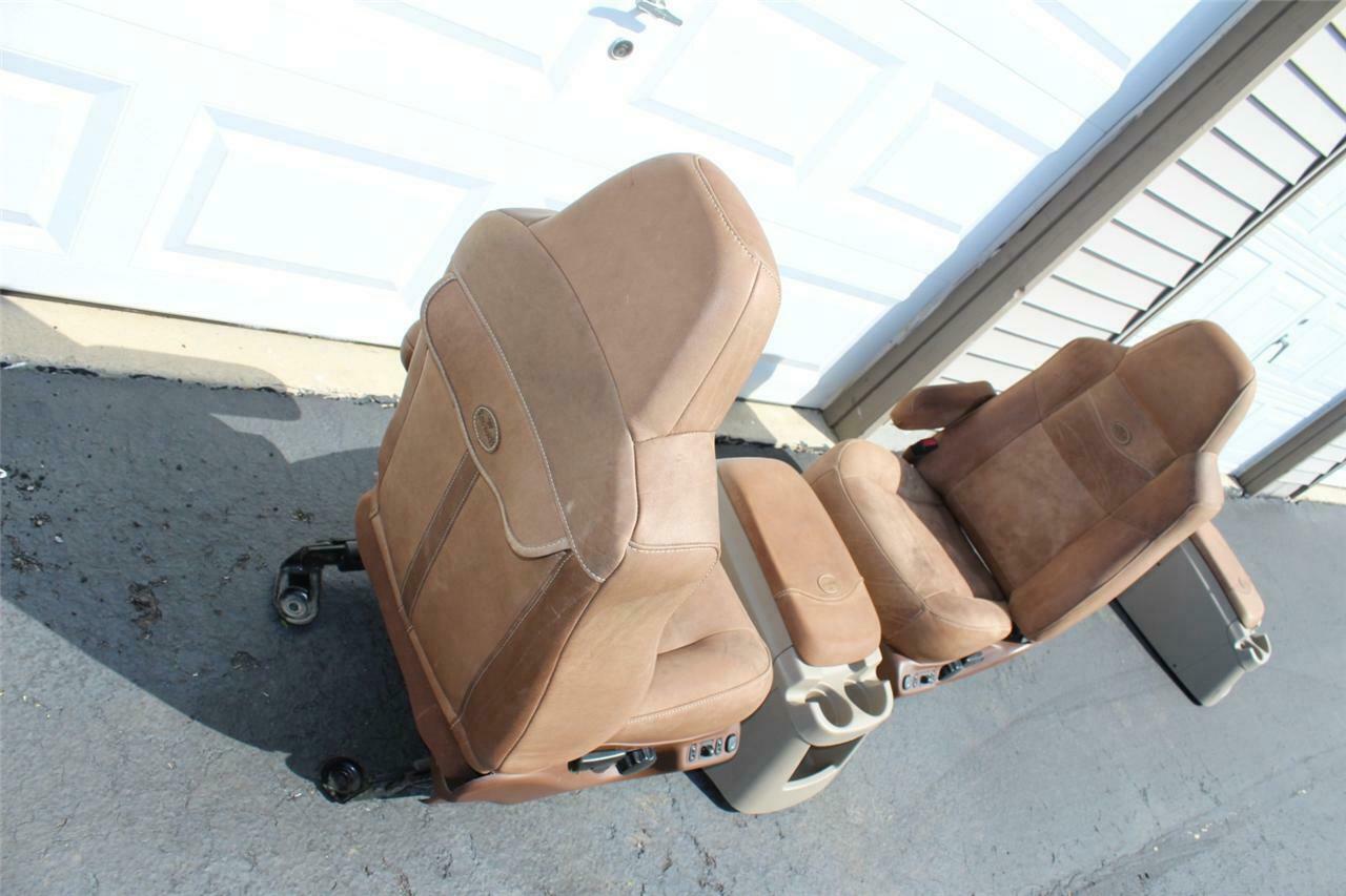 99-2010 FORD F250 F350 KING RANCH LEATHER SEATS BUCKETS NICE CREW CAB
