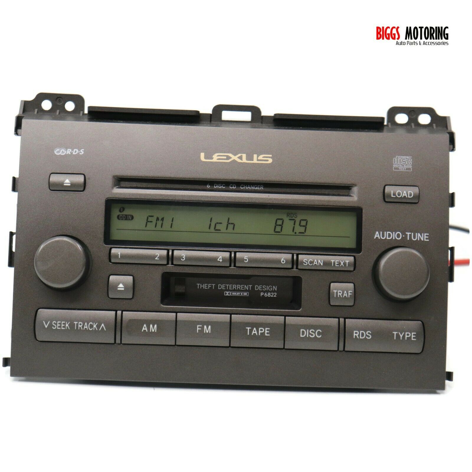 2003-2005 Lexus GX470 Radio Stereo Cassette 6 Disc Changer Cd Player 8