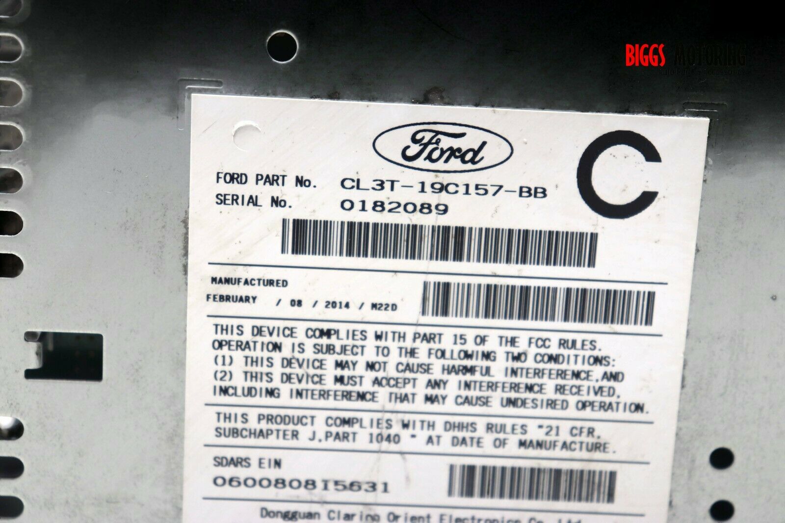 2011-2012 Ford F150 Raptor Radio Stereo Cd Mechanism Player CL3T-19C15