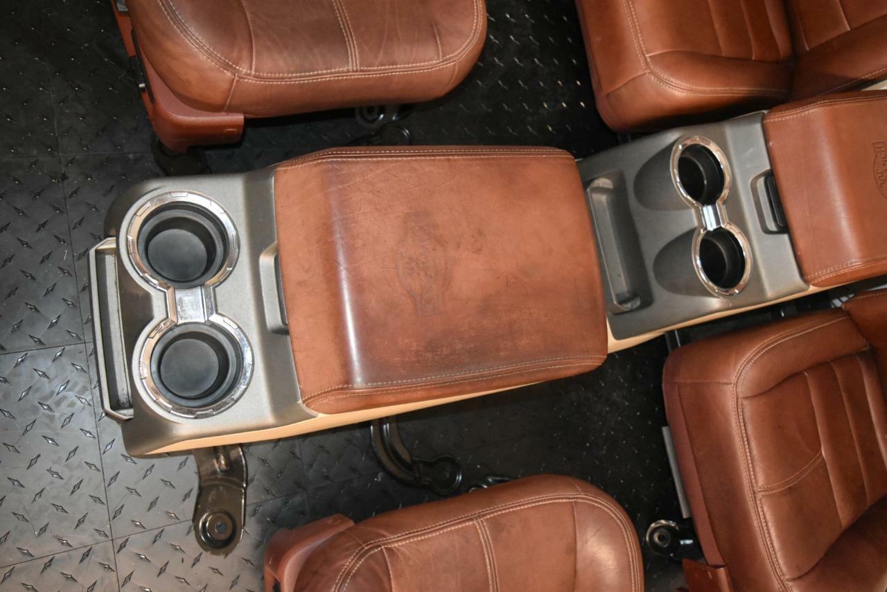 99-2010 FORD SD F250 F350 KING RANCH REAR LEATHER BUCKETS SEATS & CONS