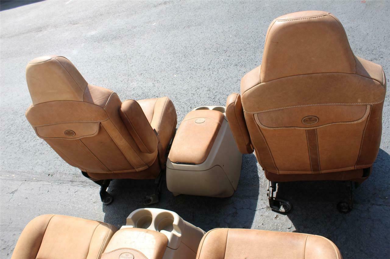 99-2010 FORD F250 F350 KING RANCH LEATHER SEATS BUCKETS NICE CREW CAB