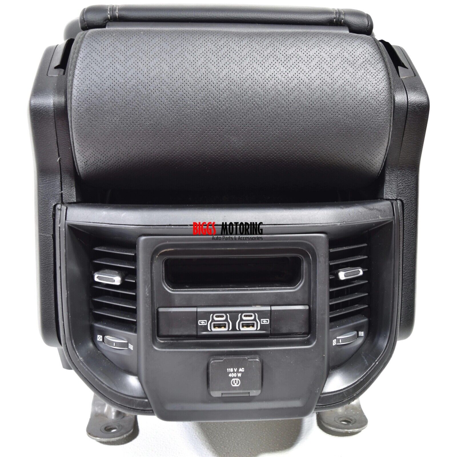 19-23 Dodge Ram 1500 Center Console Jump Seat Storage & Cupholder BLAC