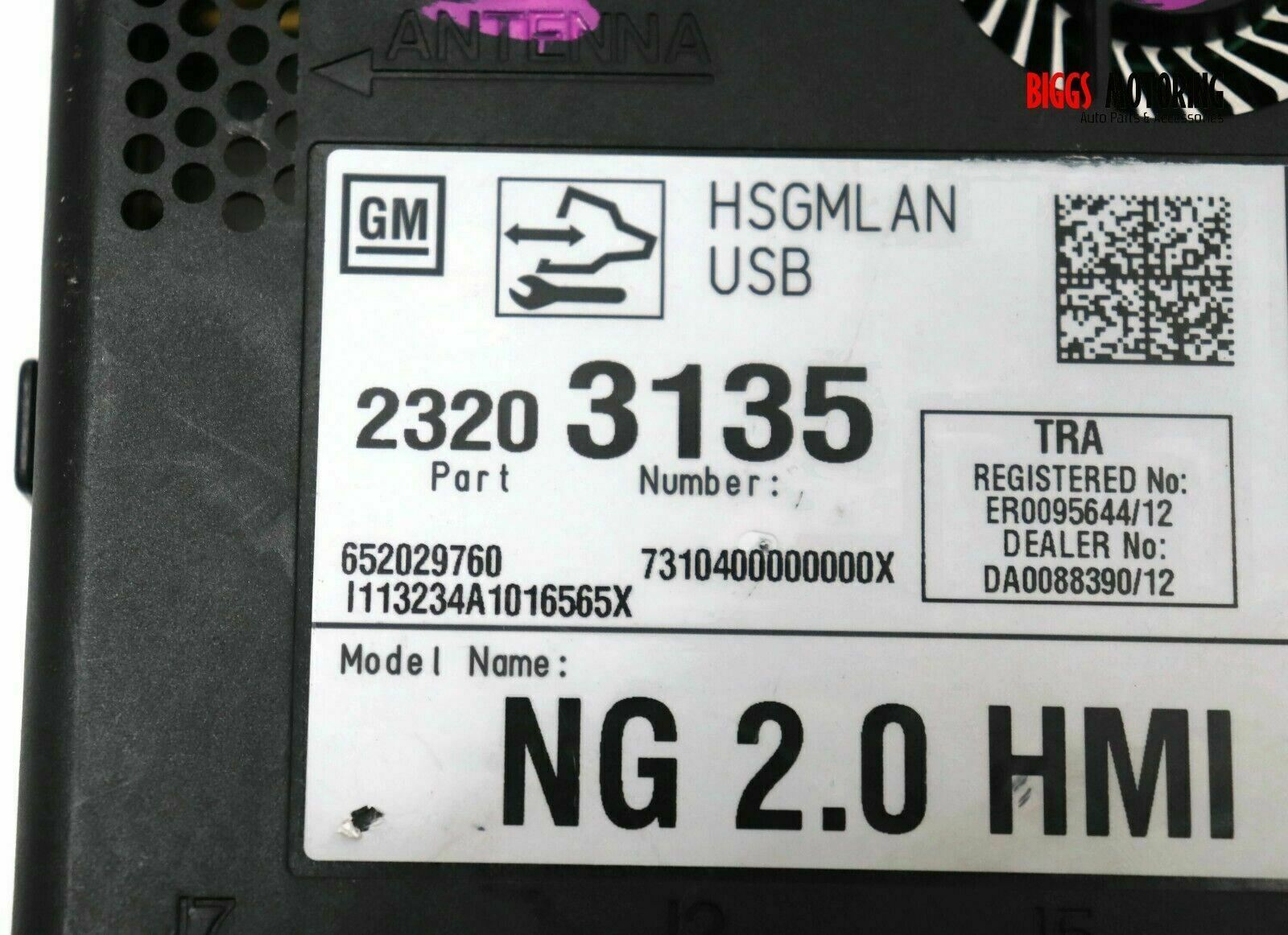 2014-2015 Chevy Silverado 1500 Gps HMI Control Module 23203135