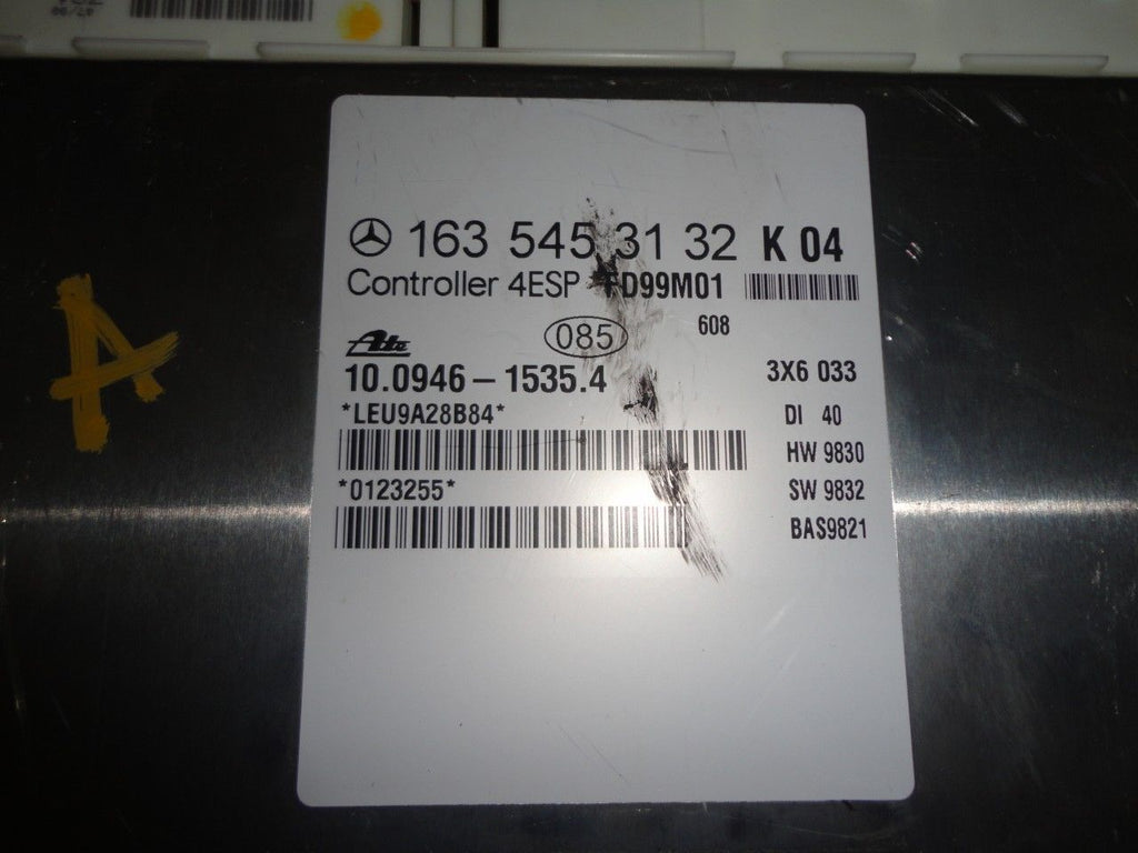 99-01 MERCEDES BENZ ML ML320 ML430 ABS ESP CONTROL MODULE 163 545 4232